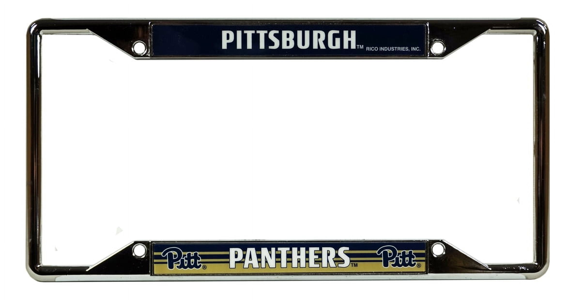 Pittsburgh Pitt Panthers Chrome 4-Corner View License Plate Frame ...