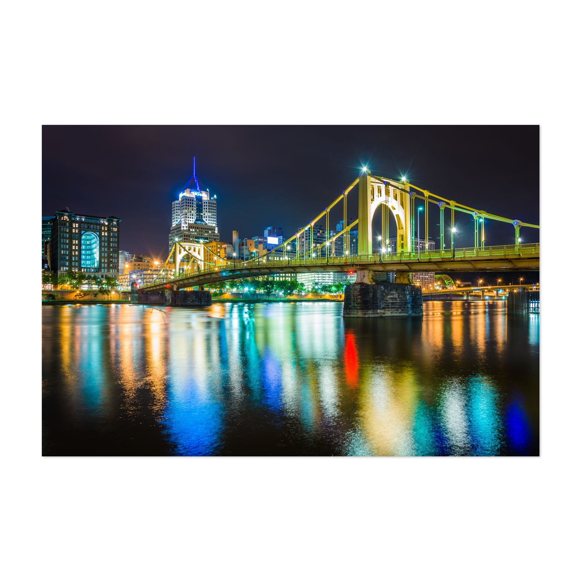 The Pittsburgh Skyline & The Roberto Clemente - Pittsburgh Pennsylvania ...
