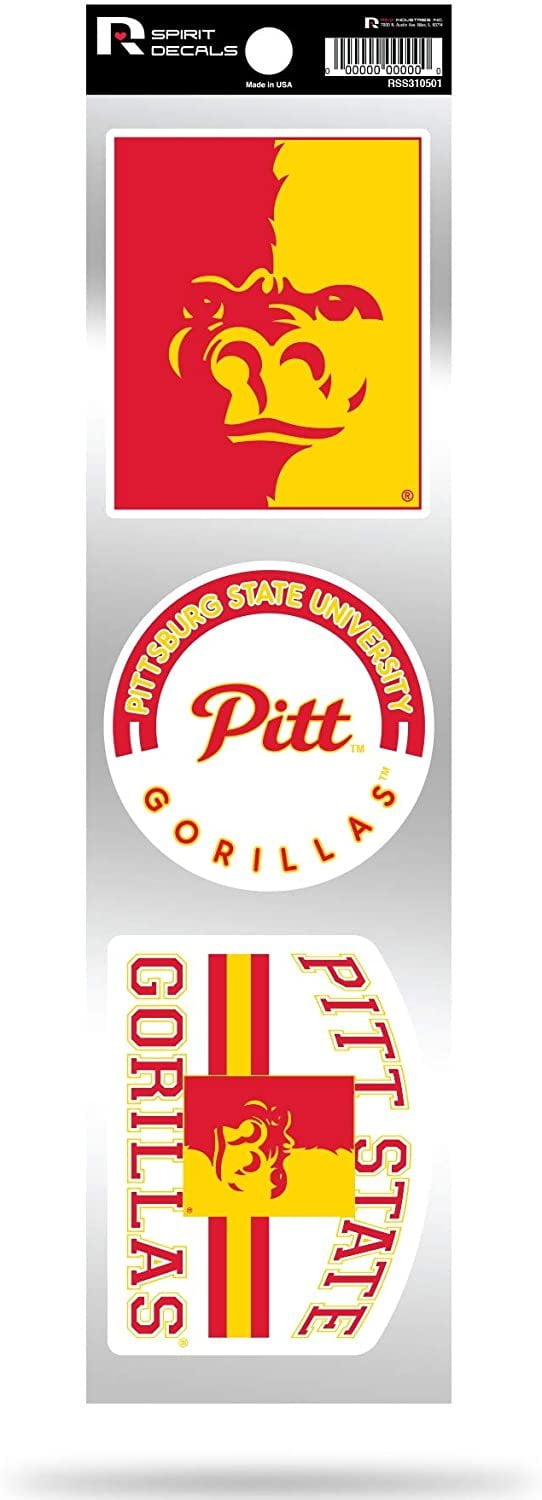 Pittsburgh State Gorillas PSU Triple Retro Throwback Spirit Decals Flat ...