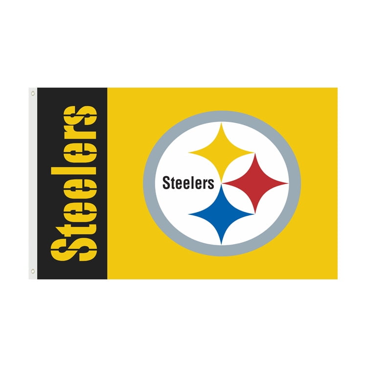Pittsburgh_Steeler Flag, Black Yellow, Gifts for Football Sport Fans ...