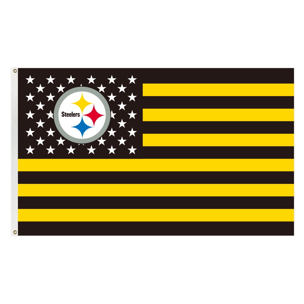 Pittsburgh_Steeler USA Flag, Black Yellow Star and Stripes, Gifts for ...