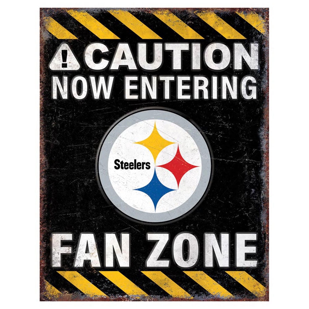 Pittsburgh Steelers 13" x 20" Fan Zone Metal Sign - Walmart.com