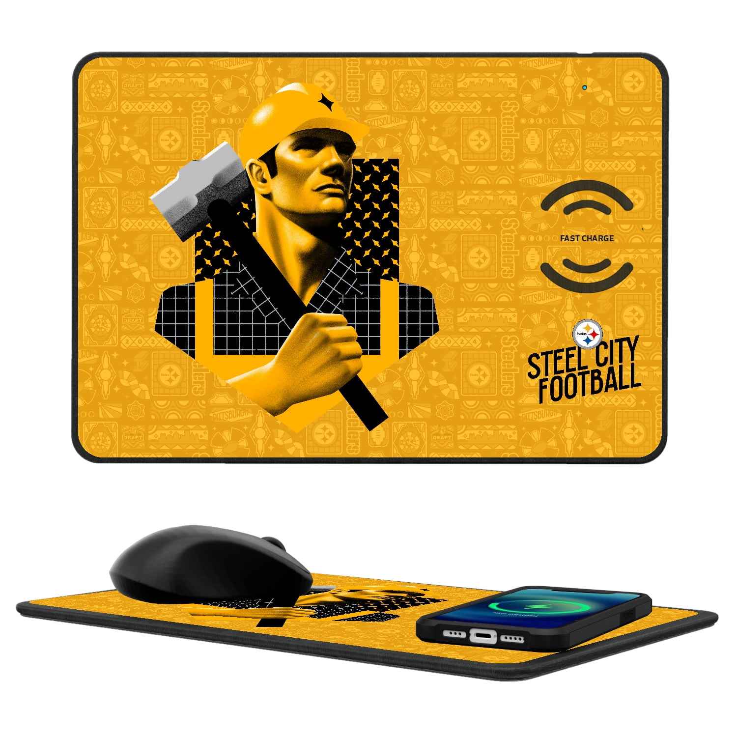 Pittsburgh Steelers 2024 Illustrated Limited Edition Wireless Charger ...