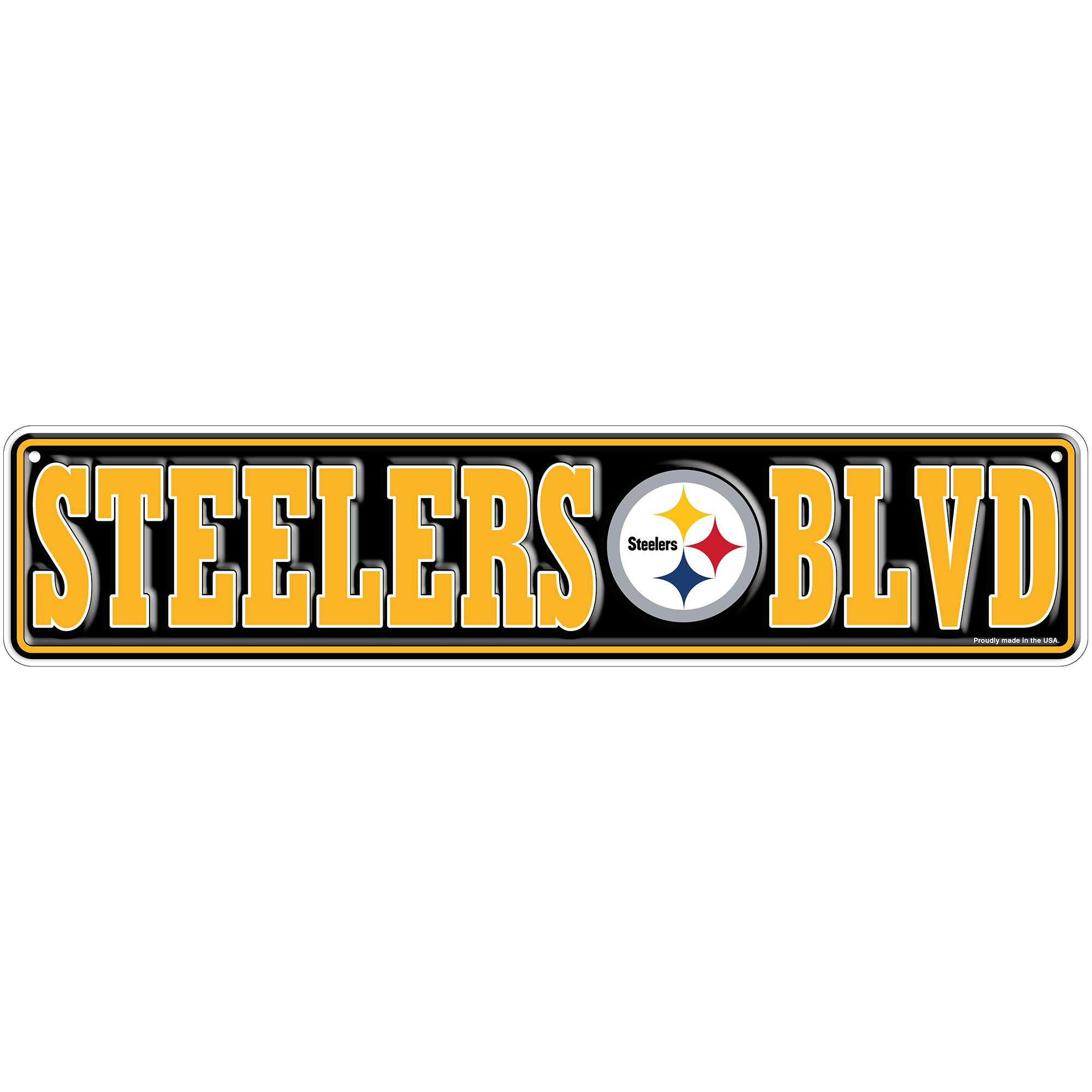 Pittsburgh Steelers 4" x 18" Team Boulevard Metal Sign - Walmart.com