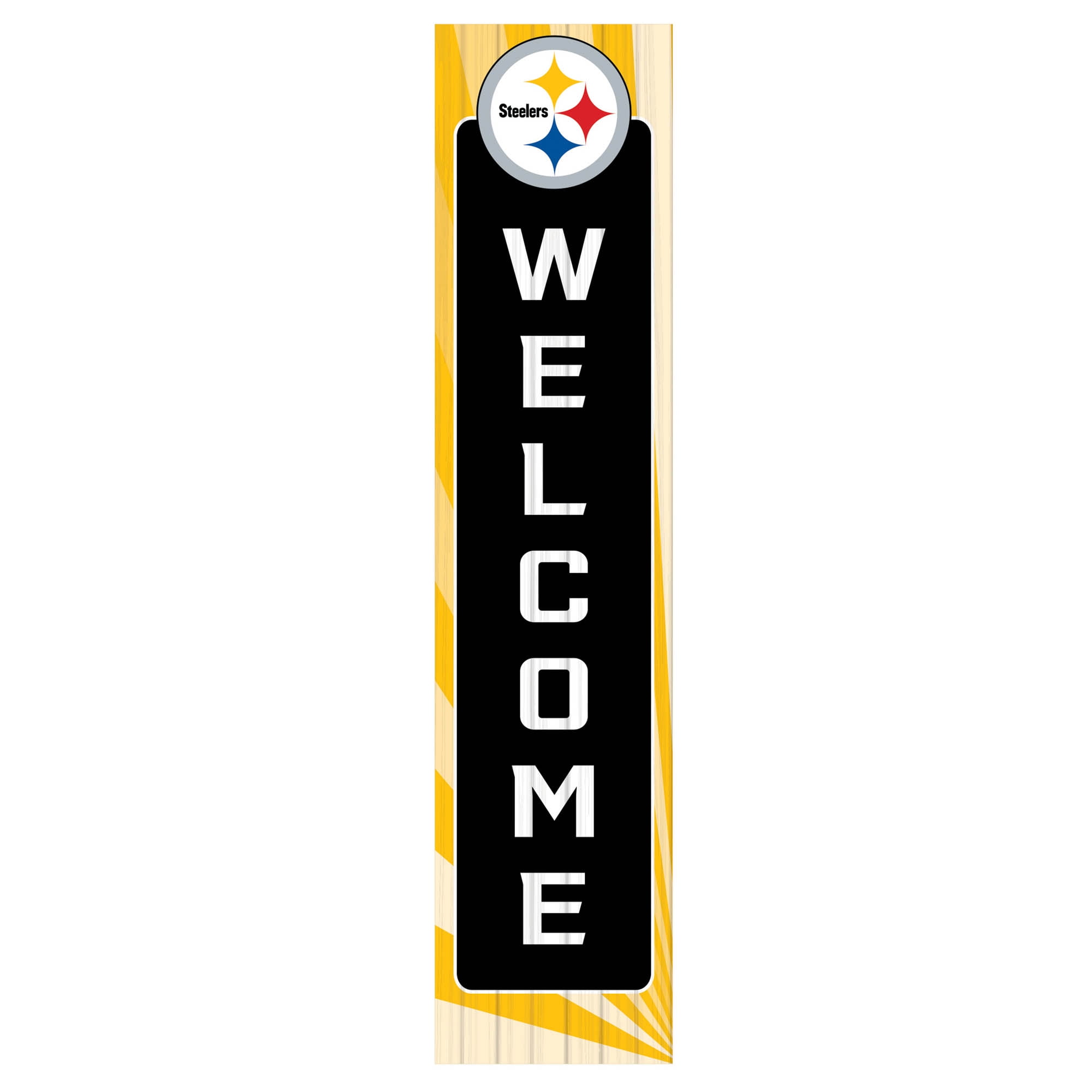Pittsburgh Steelers 47" Color Waves Porch Leaner Welcome Wall Sign ...