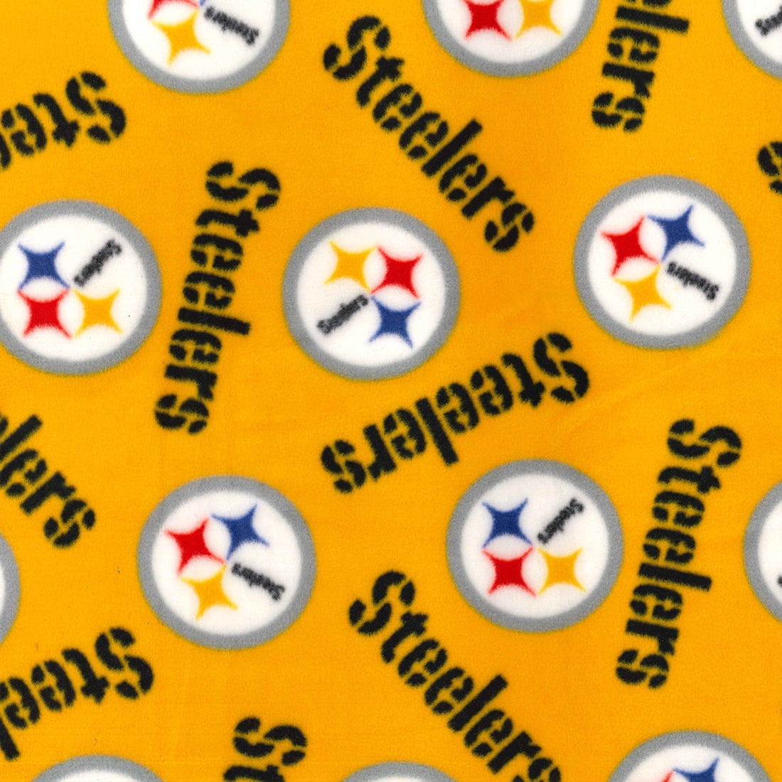 Pittsburgh Steelers 58" 100% Polyester Fleece Logo Sports Sewing ...