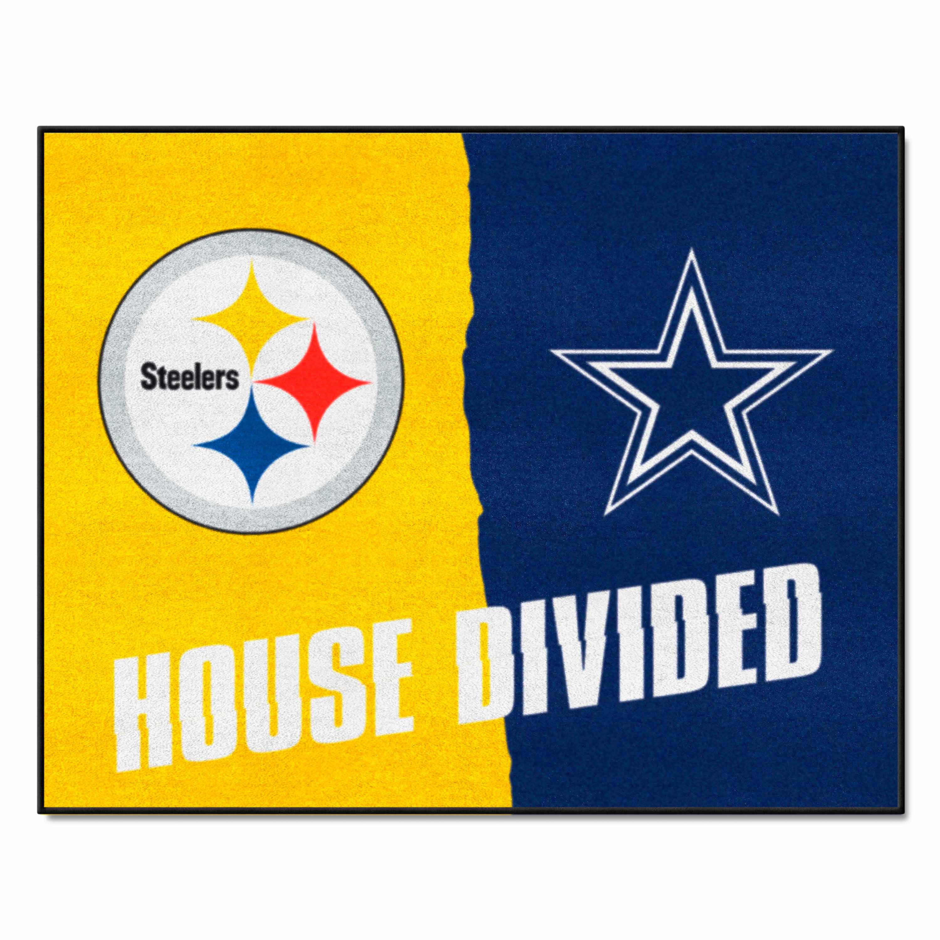 Pittsburgh Steelers/Dallas Cowboys NFL House Divided Rugs 33.75x42.5 ...