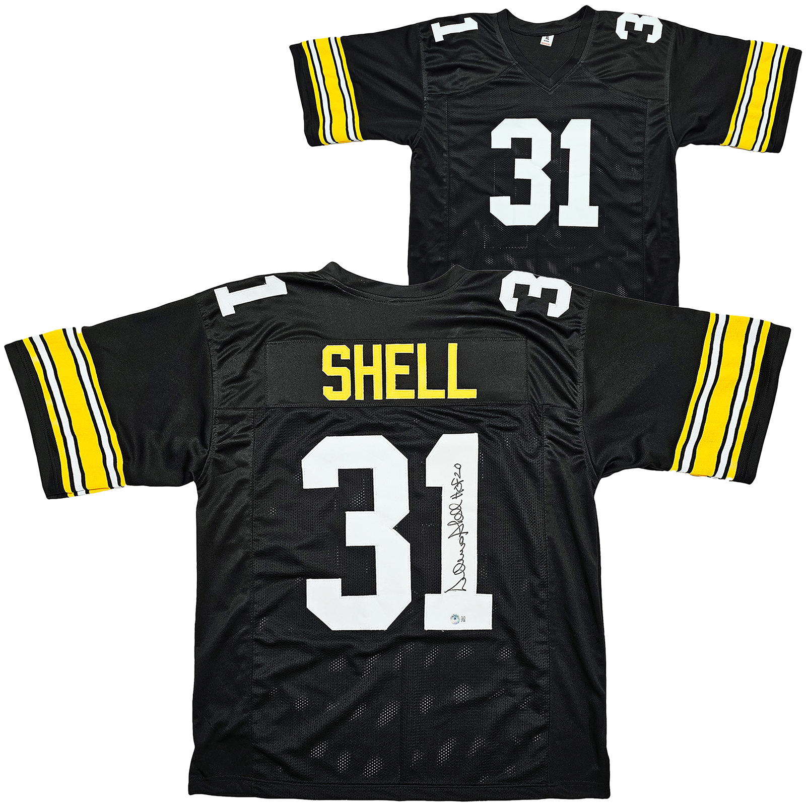 Pittsburgh Steelers Donnie Shell Autographed Black Jersey "HOF 20 ...
