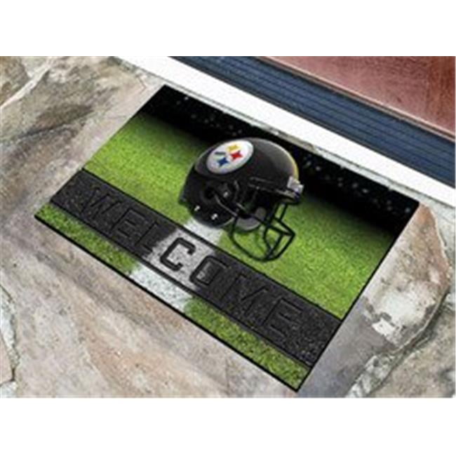 Pittsburgh Steelers Door Mat 18x30 Welcome Crumb Rubber - Walmart.com