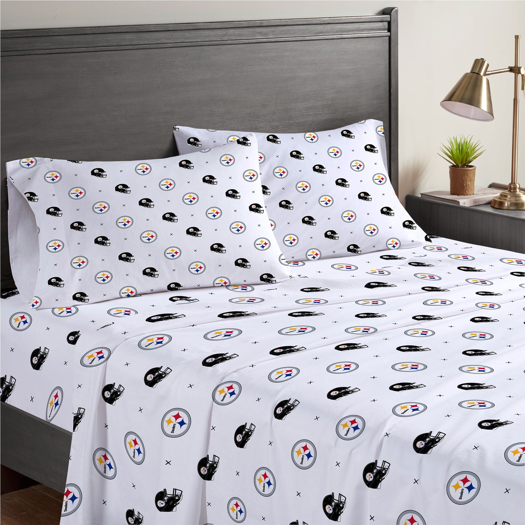 Pittsburgh Steelers Four-Piece Queen Sheet Set - Walmart.com