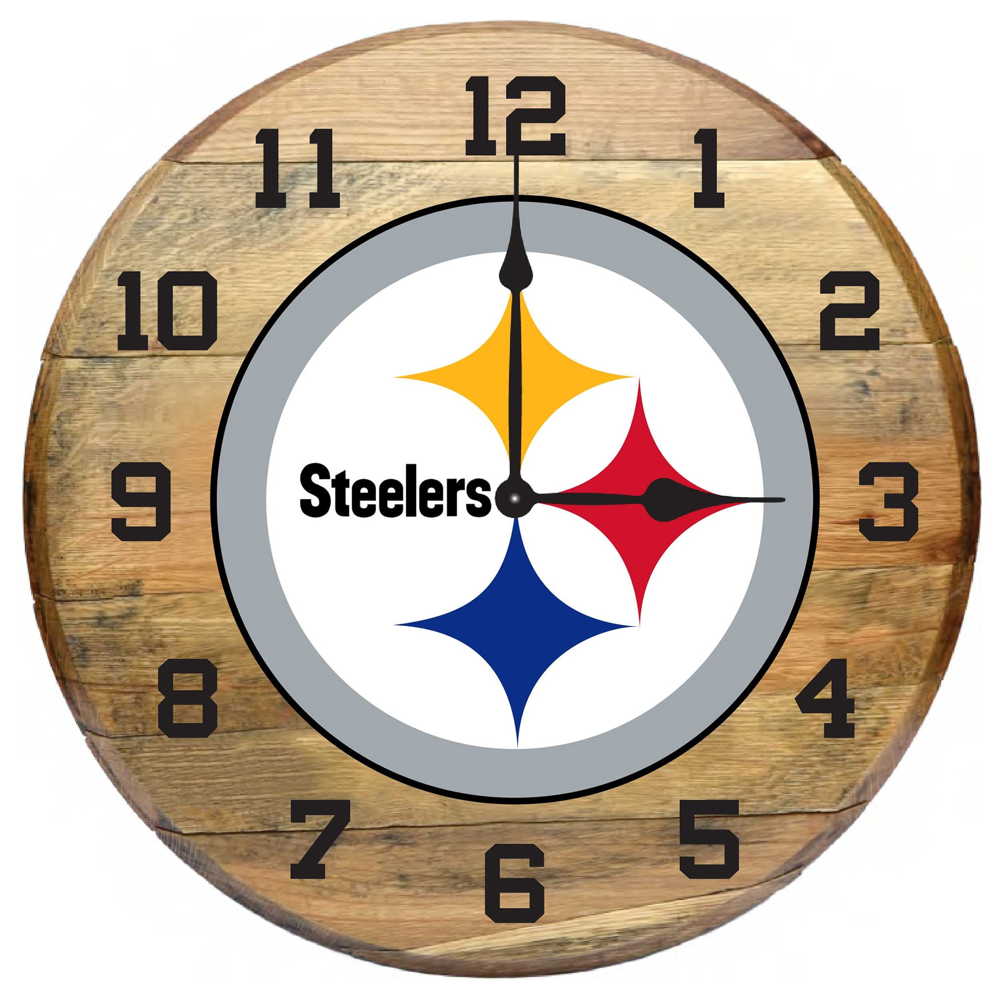 Imperial Pittsburgh Steelers Oak Barrel Clock - Walmart.com