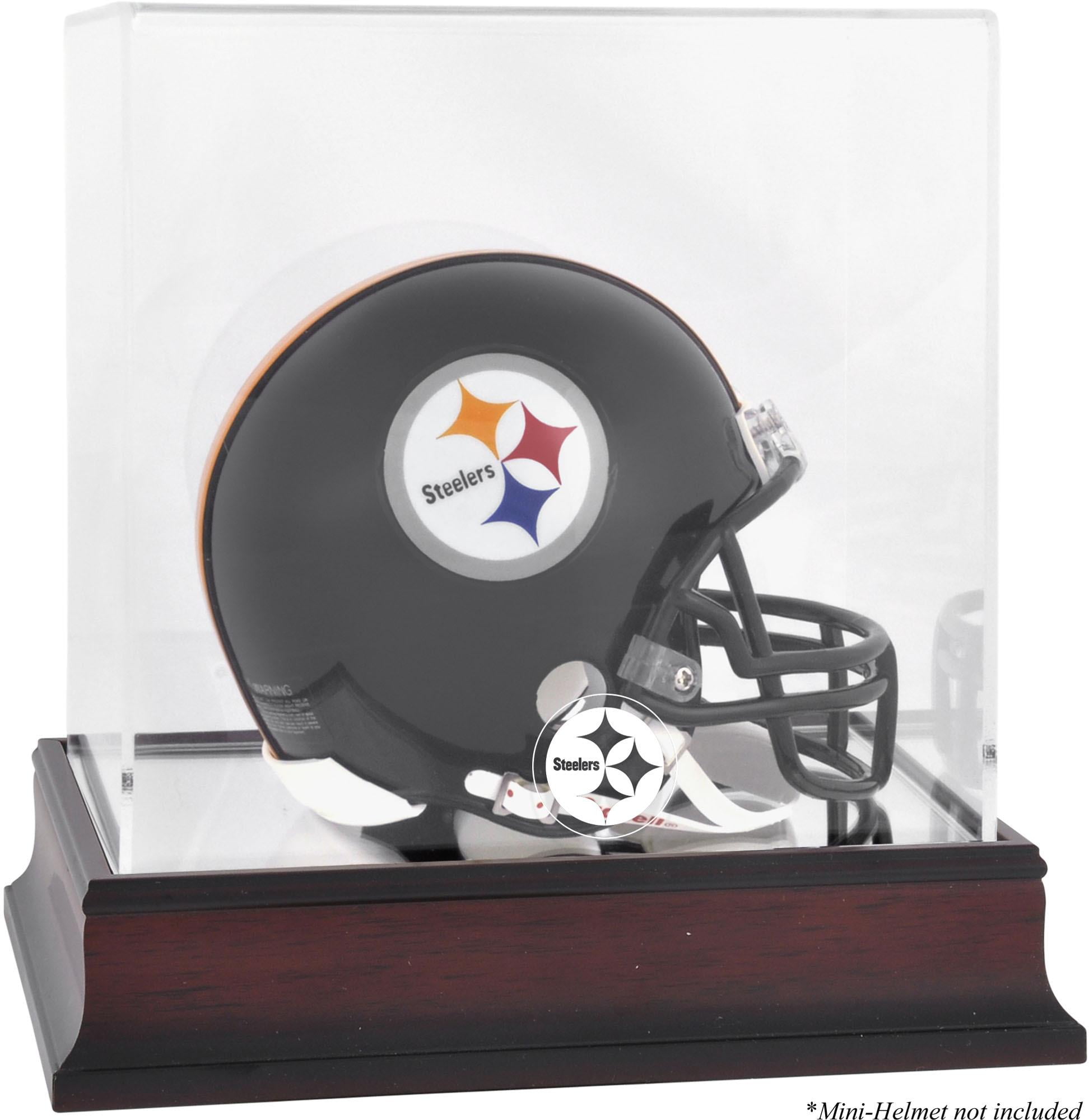 Pittsburgh Steelers Mahogany Logo Mini Helmet Display Case - Walmart.com