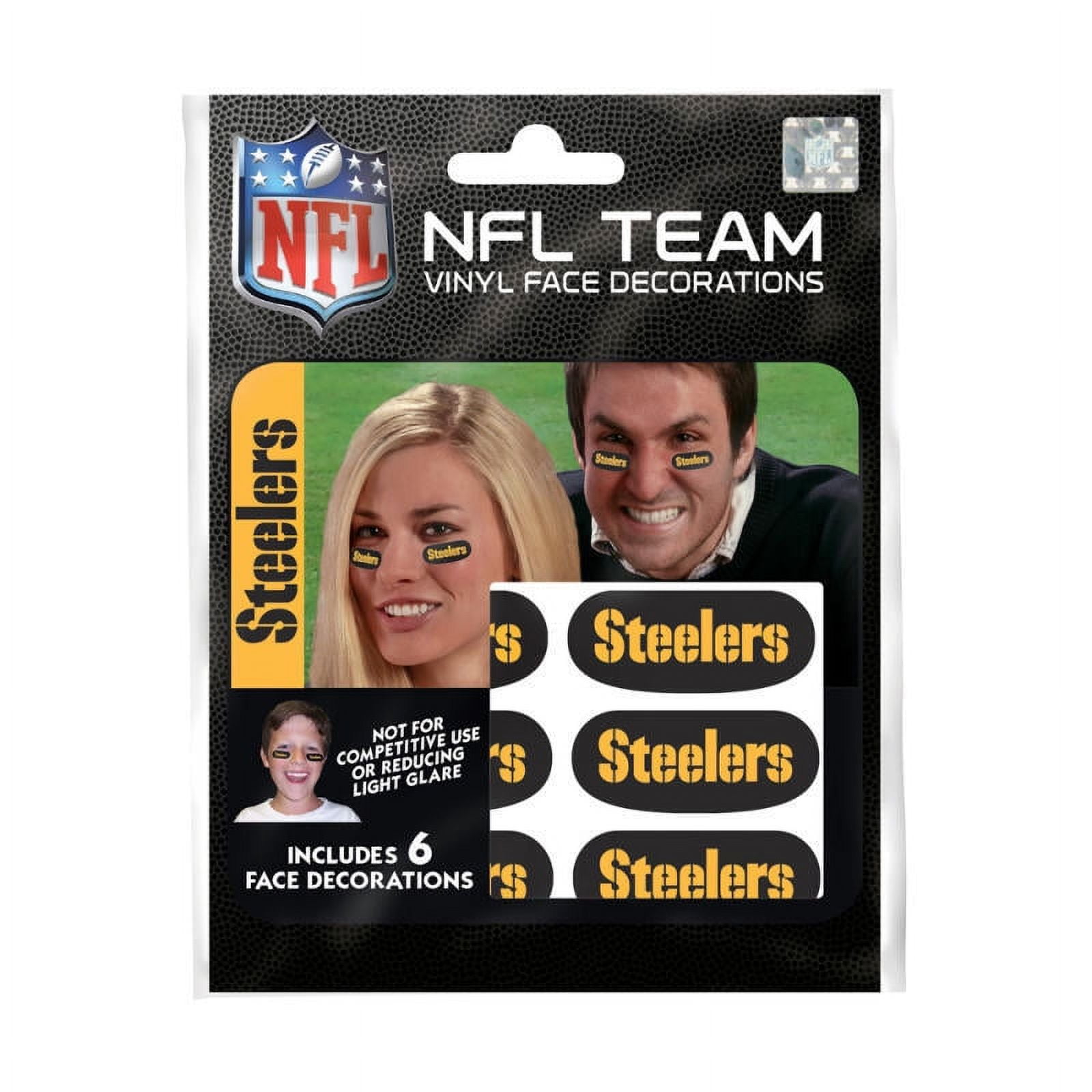 Pittsburgh Steelers NFL Eyeblack Strips (6 Each) - Walmart.com