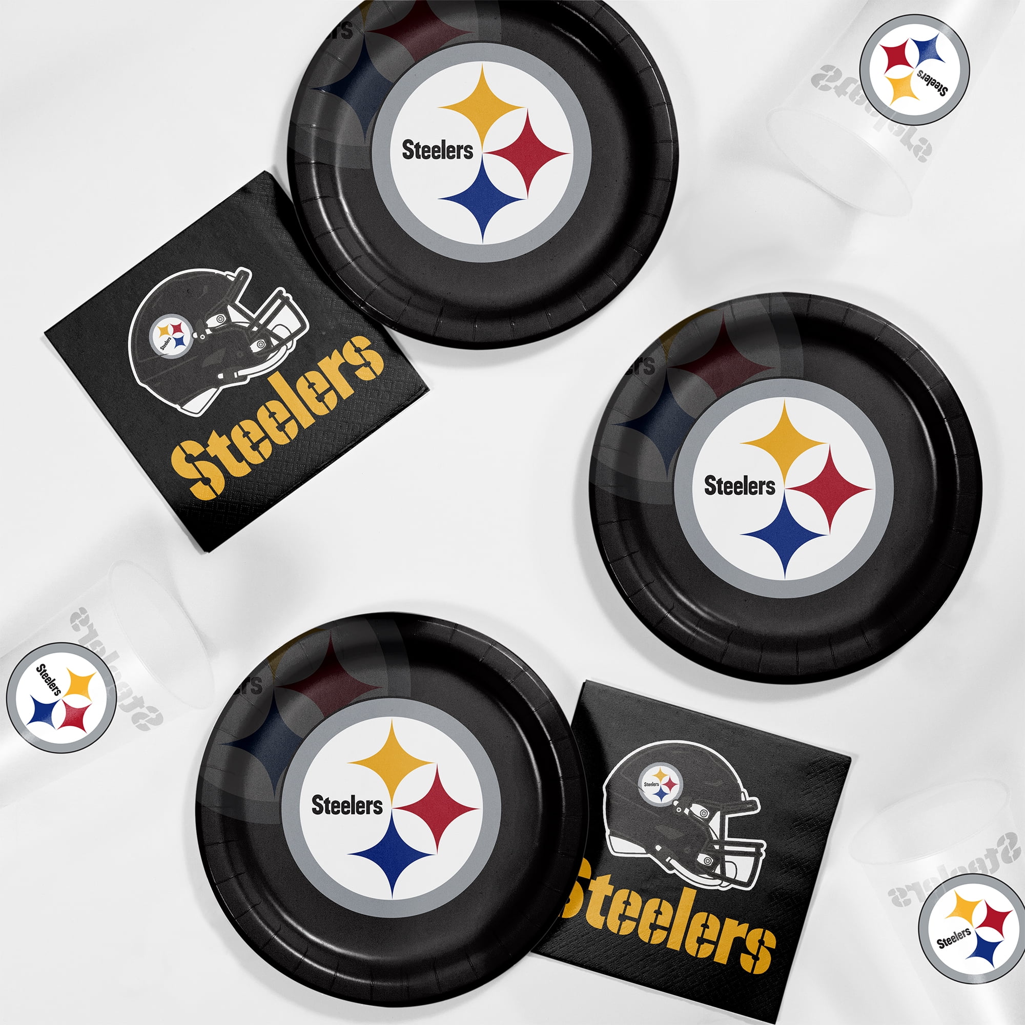 Pittsburgh Steelers Party Supplies Tailgating Kit, Serves 8 Guests ...