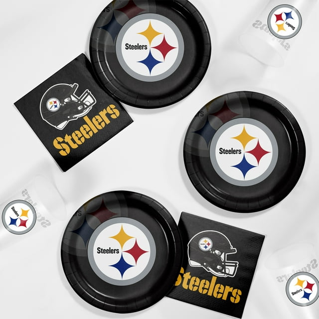 Pittsburgh Steelers Party Supplies Tailgating Kit, Serves 8 Guests ...