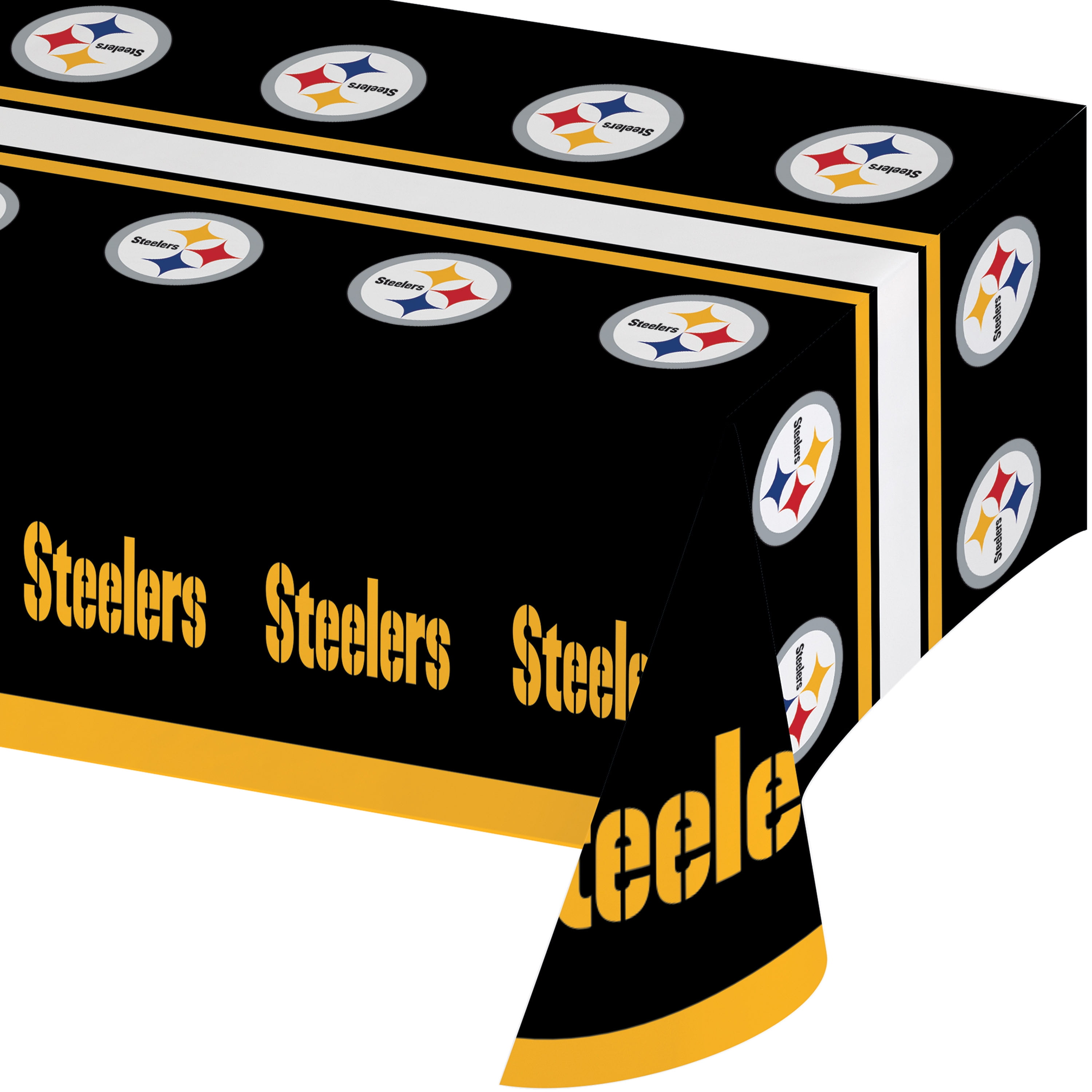 NFL Pittsburgh Steelers Plastic Tablecloths 54x102in, 3 Count Party ...