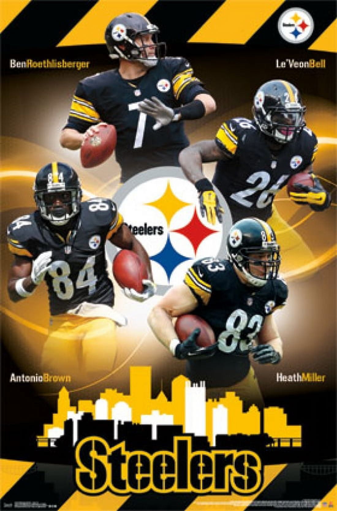 Pittsburgh Steelers - Team 15 Laminated Poster Print (24 x 36 ...