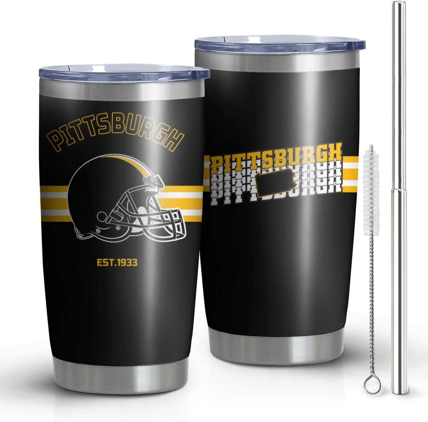 Pittsburgh Tumbler Cup - Pittsburgh Gifts for Men - 20 OZ Insulated ...