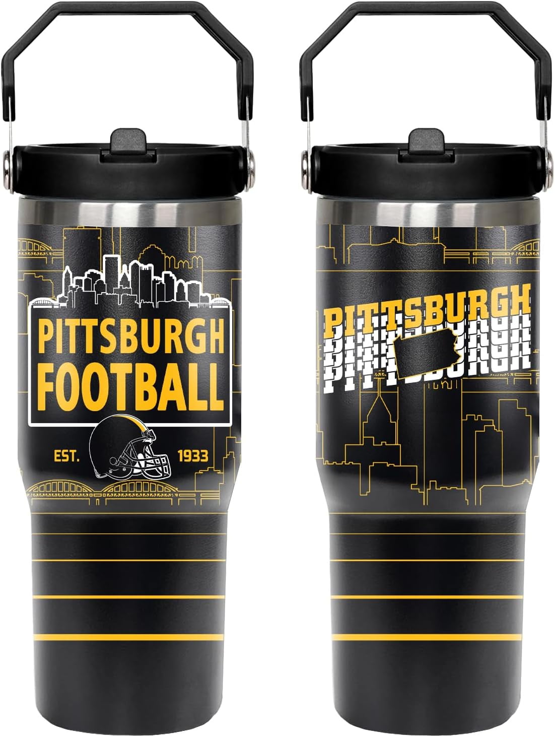 Pittsburgh Tumbler Cup - Pittsburgh Gifts for Men Women - 30 OZ ...