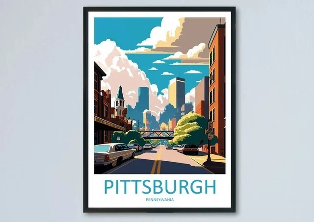 Pittsburgh Wall Hanging Home Decor NO FRAMED POSTER, Home Decor ...