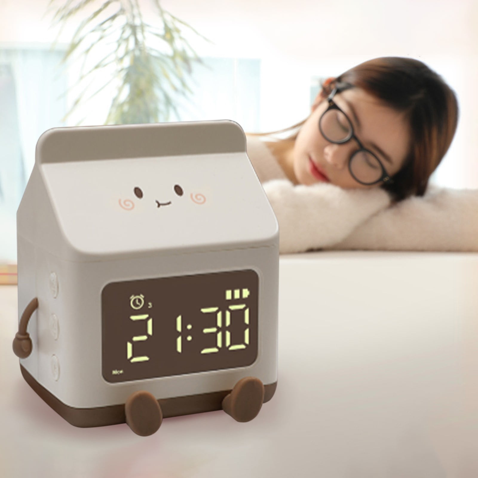 Pittun636 High Performance Chip Milk Box Alarm Clock For Student ...