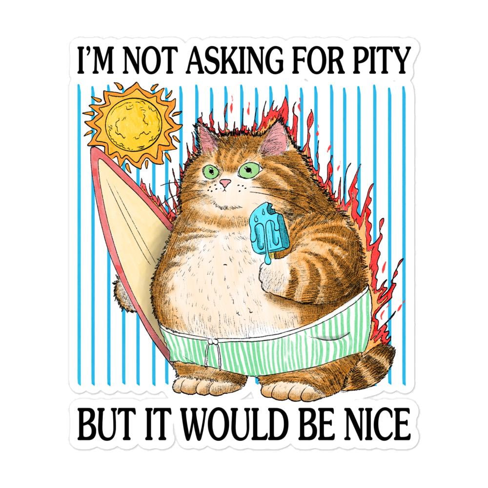 Pity Bubble-Free Stickers Vinyl Decal Cute Sticker Aesthetic Design Fun ...