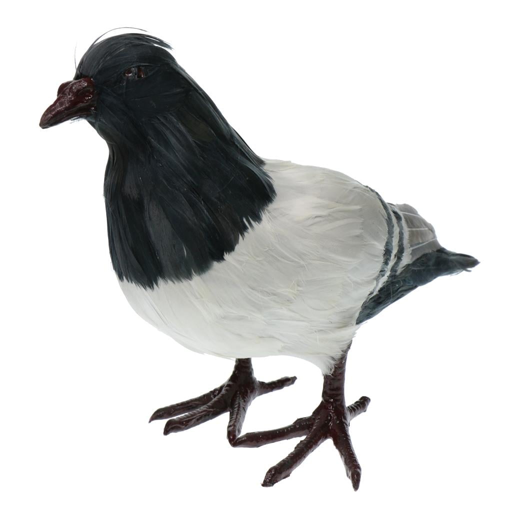 Pitycbo 1x Fake Artificial Feathered Pigeon Decoy Realistic Seagull ...