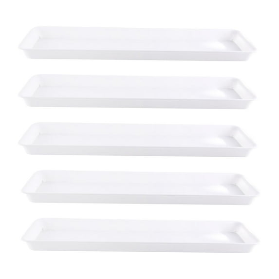 Pitycbo 5 Pieces Plant Saucers Rectangular Drip Trays for Indoor ...
