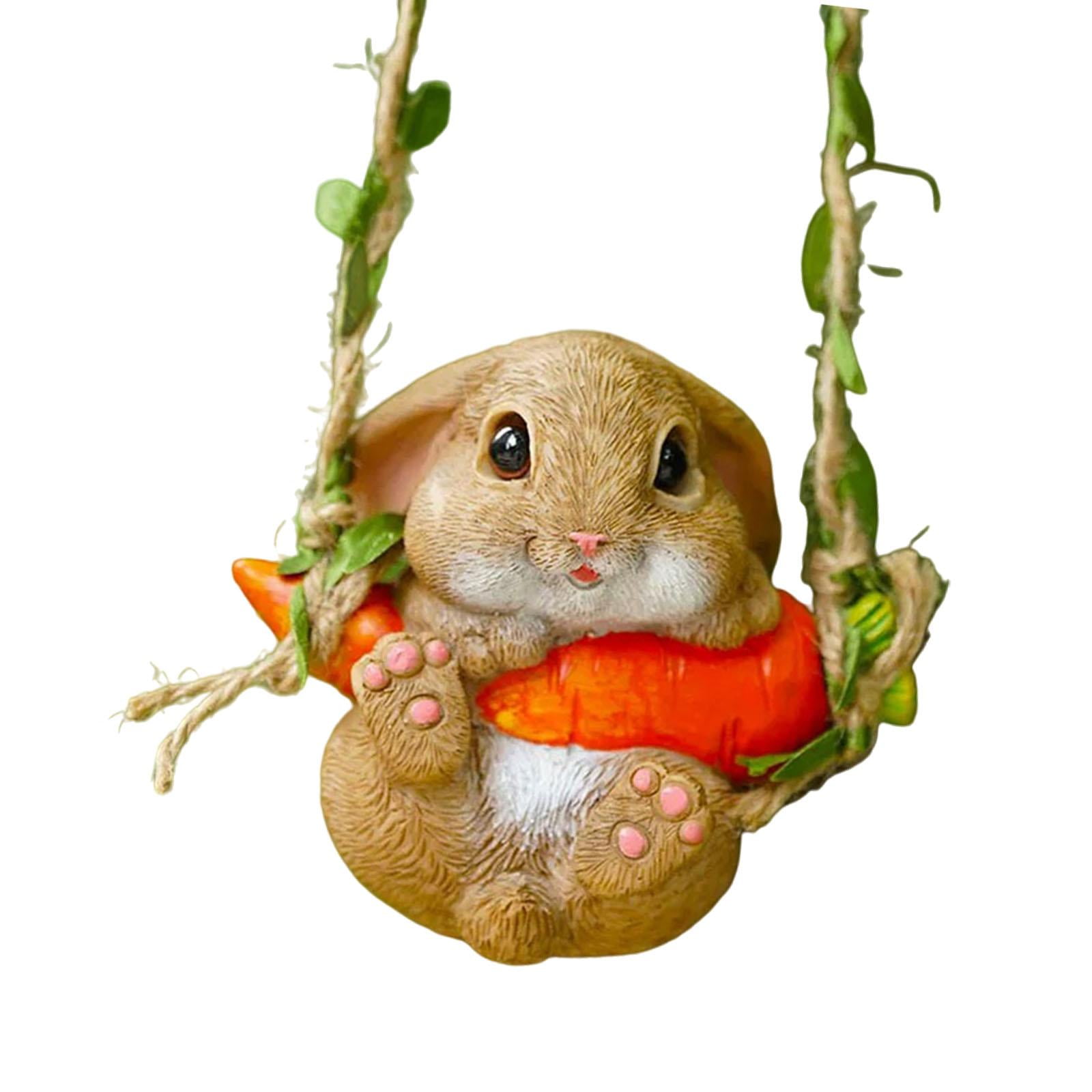 Pitycbo Cute Hanging Fairy Animal Garden Statue Small Cute Animal ...