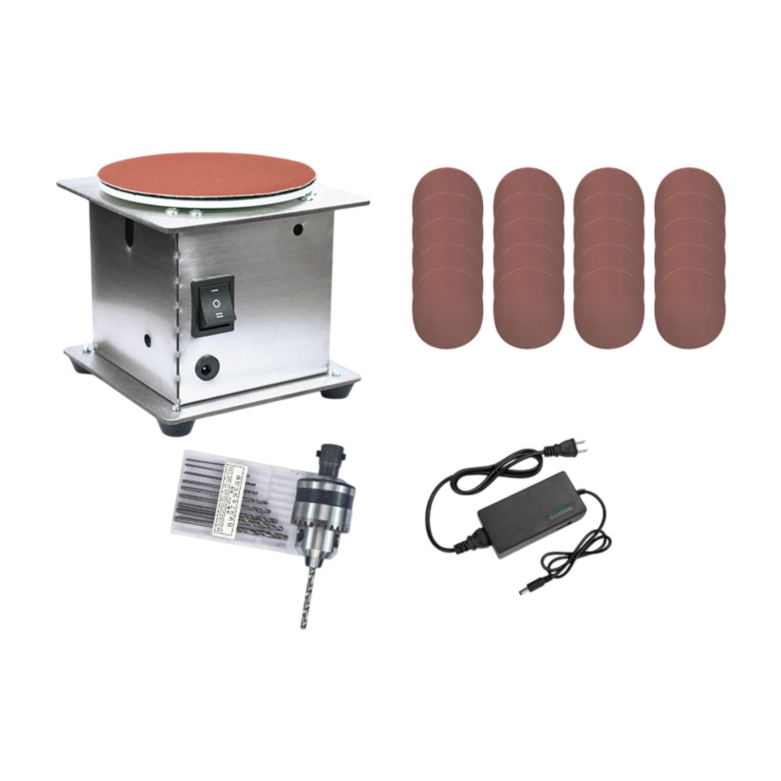 Pitycbo Mini Bench Grinder 12-24V Electric Small Hobby Disk Sander for ...