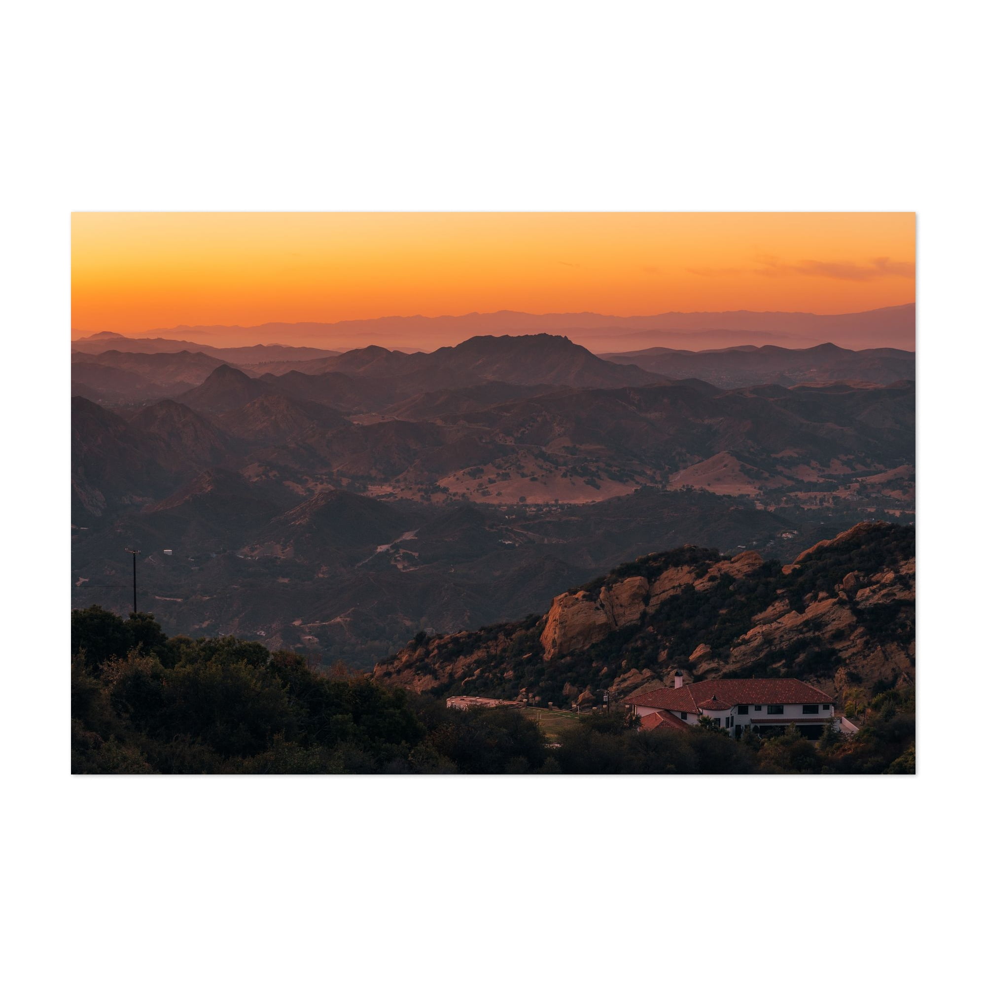 Piuma Road Sunset - Los Angeles California Photography Sunset Landscape ...