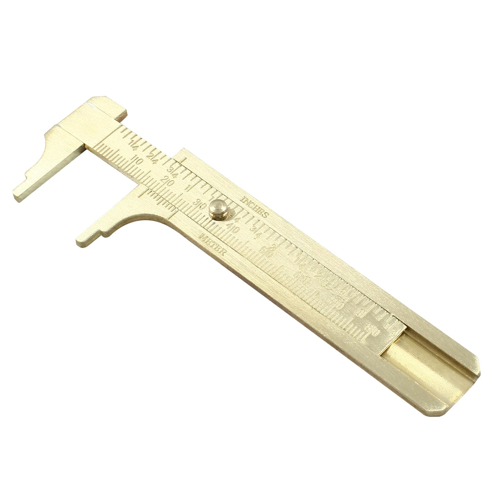 Piutouyar 80mm/3.15" Pocket Vernier Caliper Ruler, Brass Sliding Gauge ...