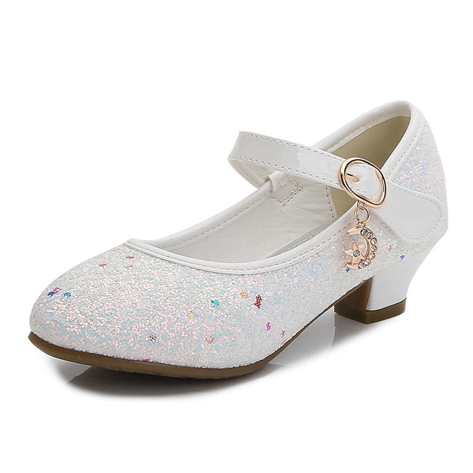 Piuwrlz Children's Closed Toe Shoe Girls Glitter Crystal Shoes New ...