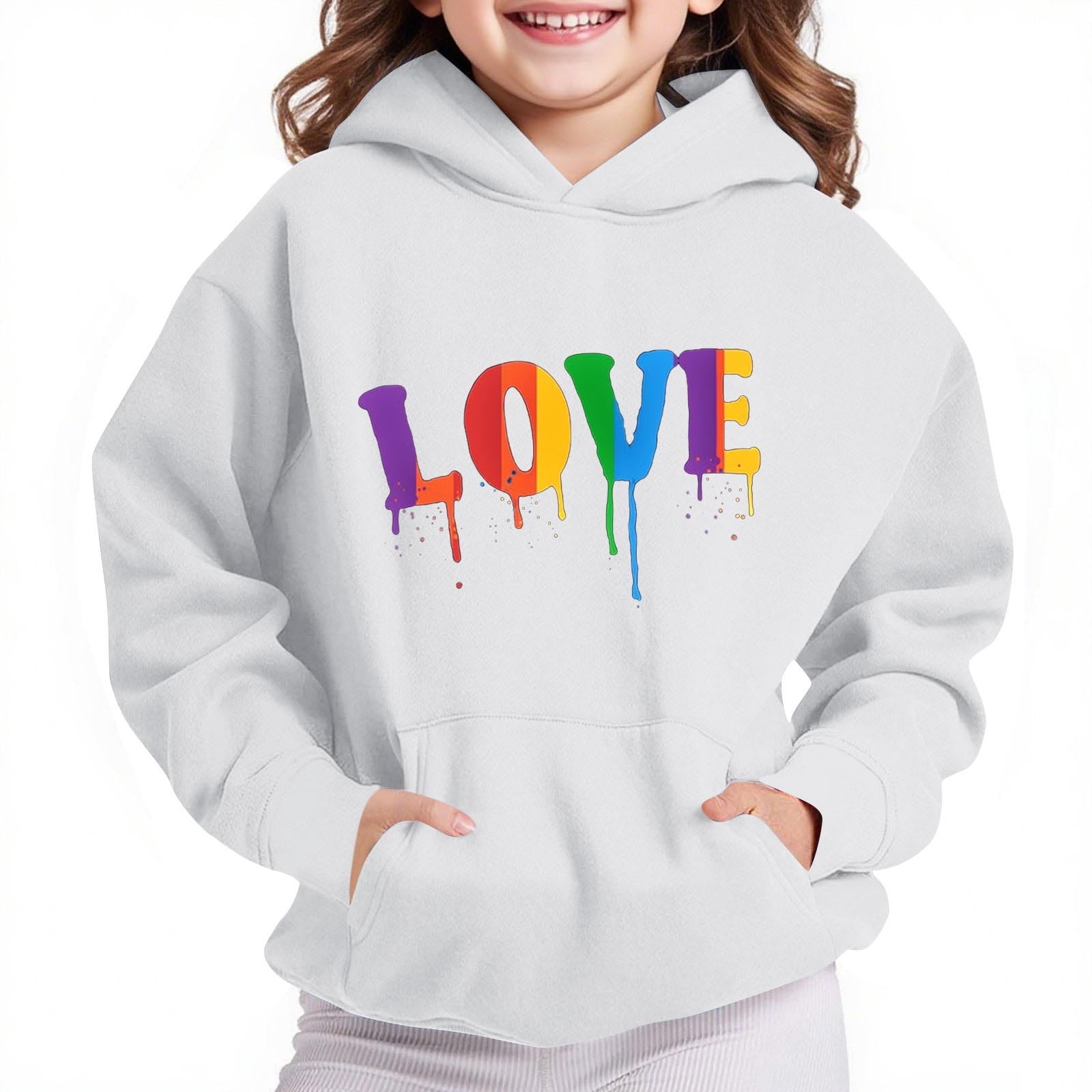 Piuwrlz Girl Winter Printed Hoodies Kids Hood Sweatshirts Long Sleeved ...