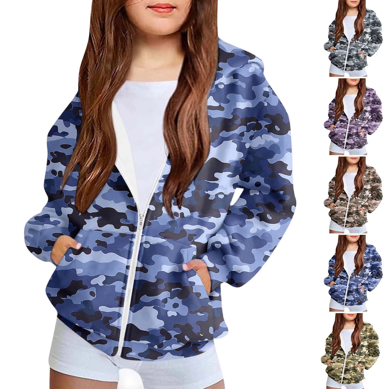 Piuwrlz Hooded Jackets Children's Girls Lightweight Jacket Winter ...