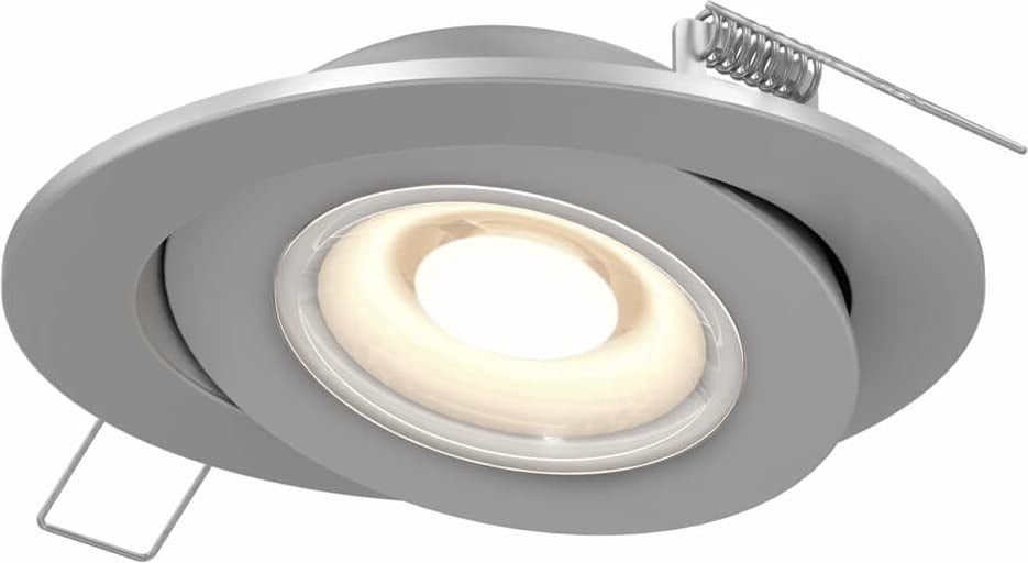 Pivot 4 Inch Flat Recessed LED Gimbal Light (Satin Nickel) - Walmart.com