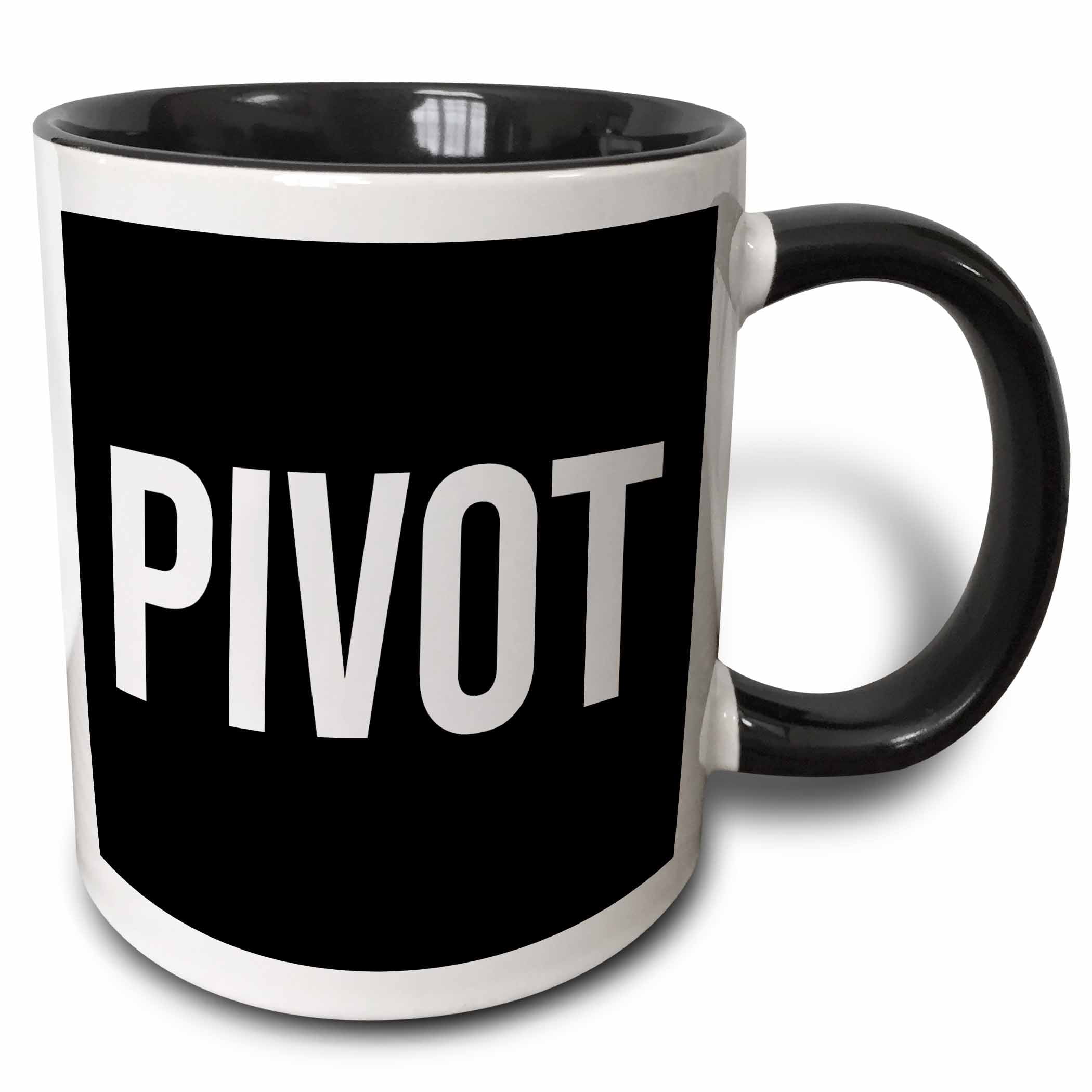 3drose, Pivot. Bold White Lettering on a Plain Black Background., 11oz ...
