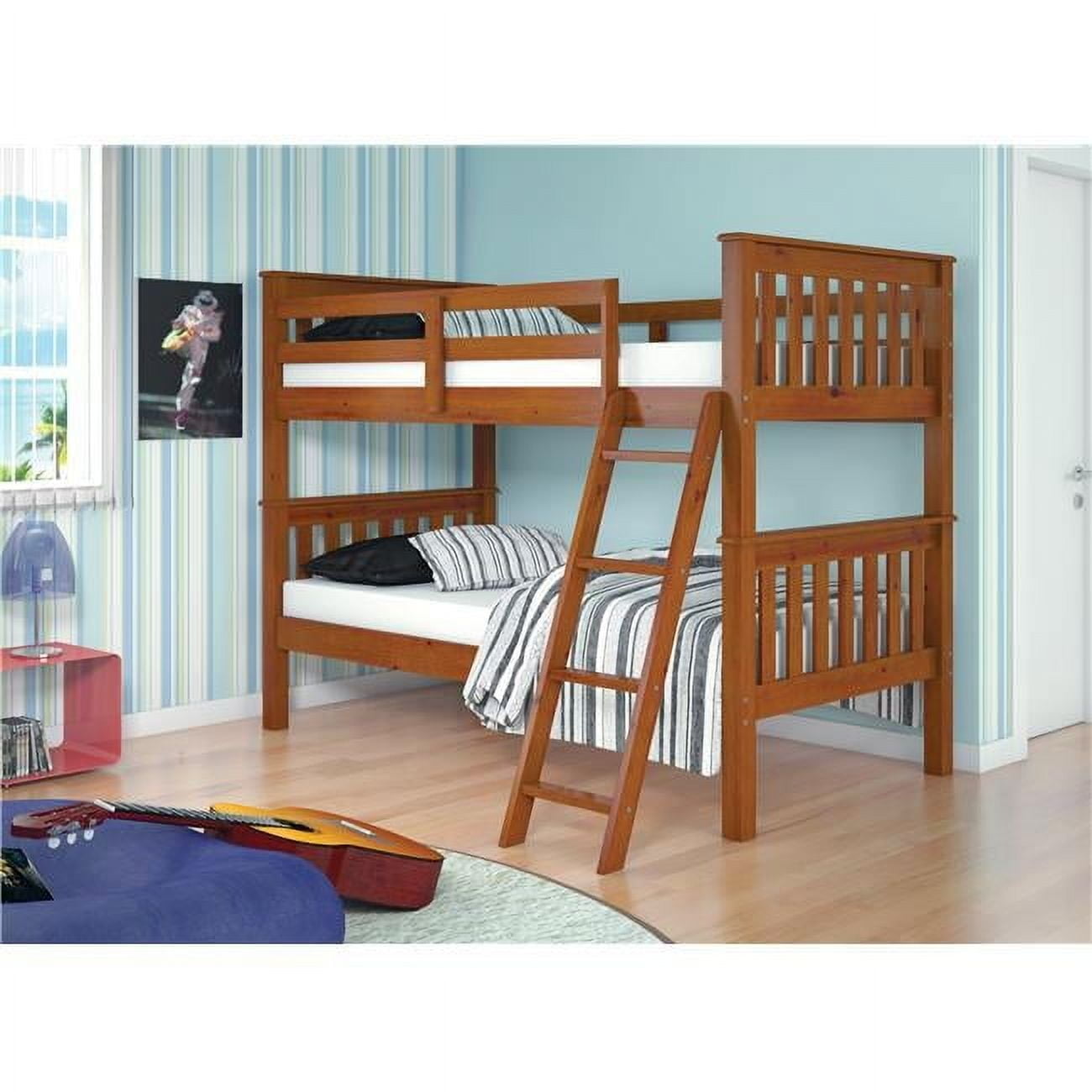 Pivot Direct PD-120-1E-TT Twin Size Mission Bunk Bed with Tilt Ladder ...