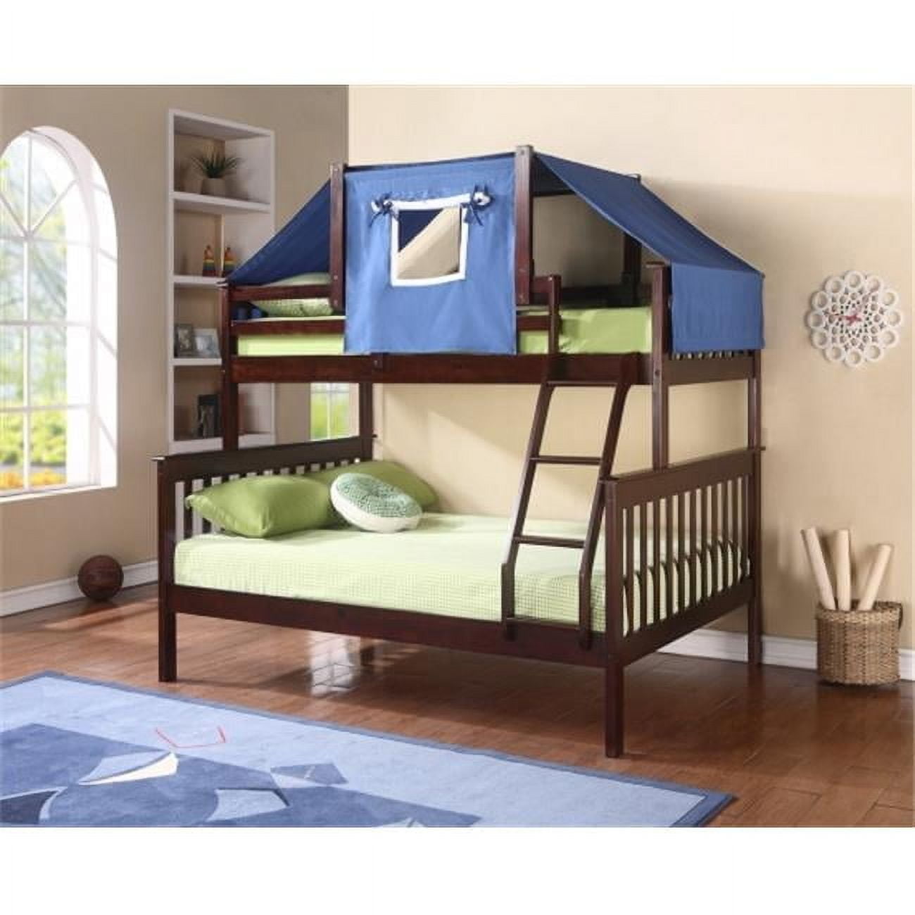 Pivot Direct PD-122-3CP-755CP-B Twin & Full Size Mission Bunk Bed with ...