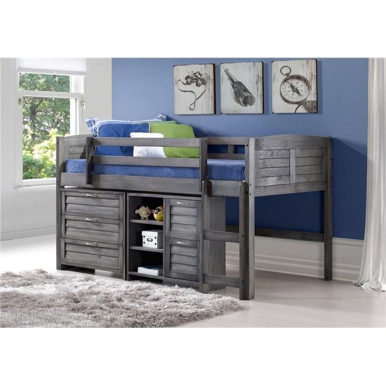 Pivot Direct PD-790AAG-Mod-C6 Loft Bed with 3 Drawer Chest & 2 Drawer Chest - Walmart.com