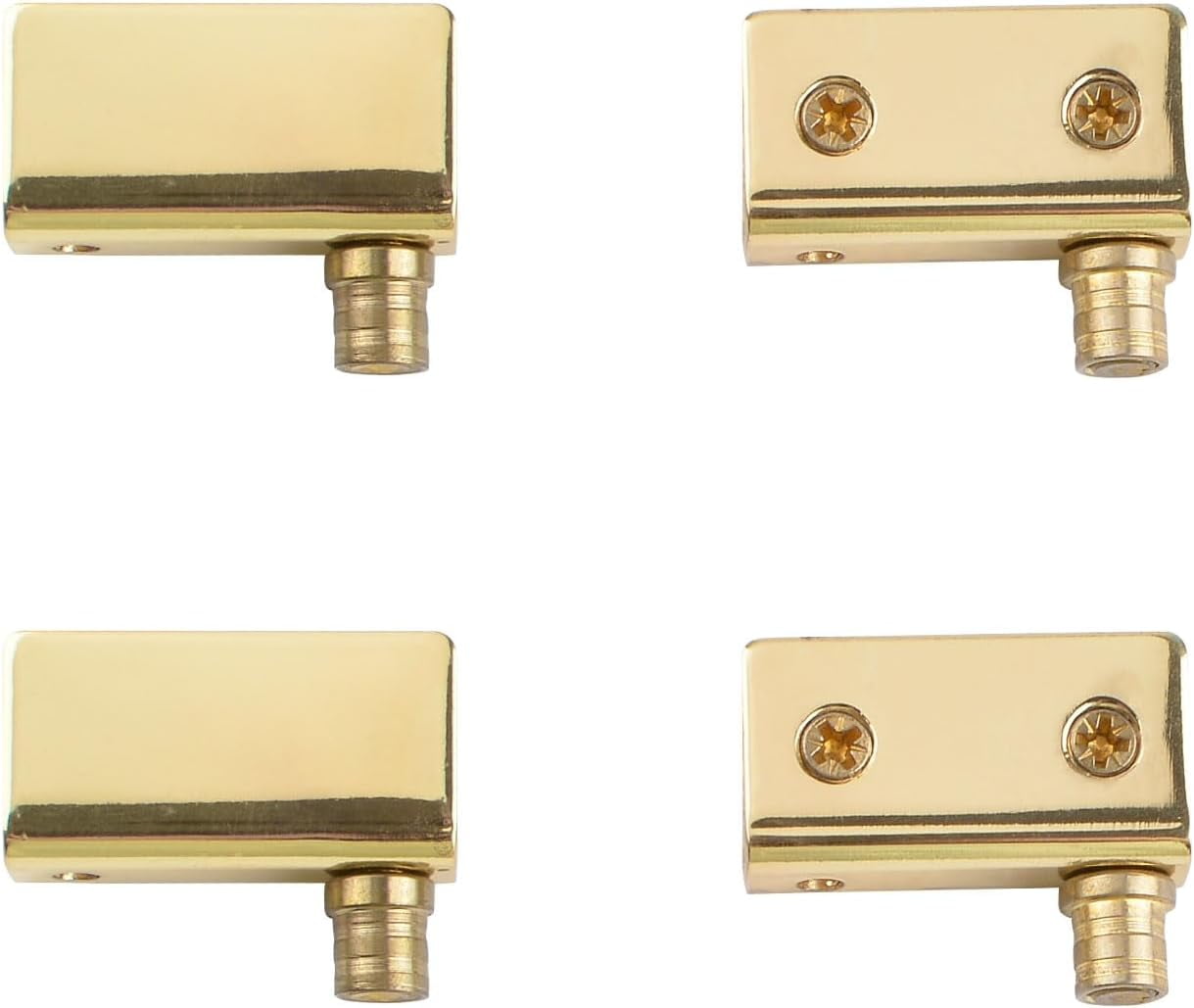LHX Pivot Hinge, 4Pcs Frameless Glass Door Gold Pivot Hinges Stainless ...
