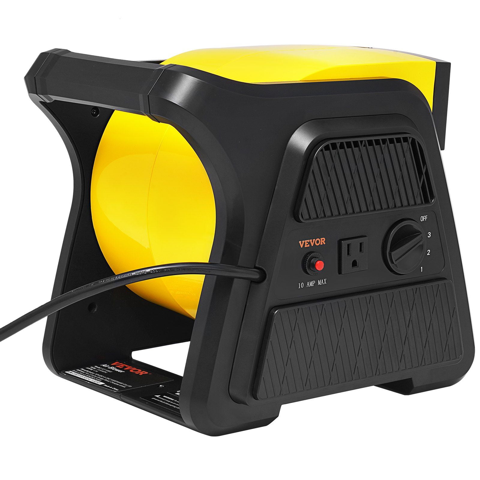 Pivoting Utility Fan, 600 CFM High Velocity Floor Blower for Drying ...