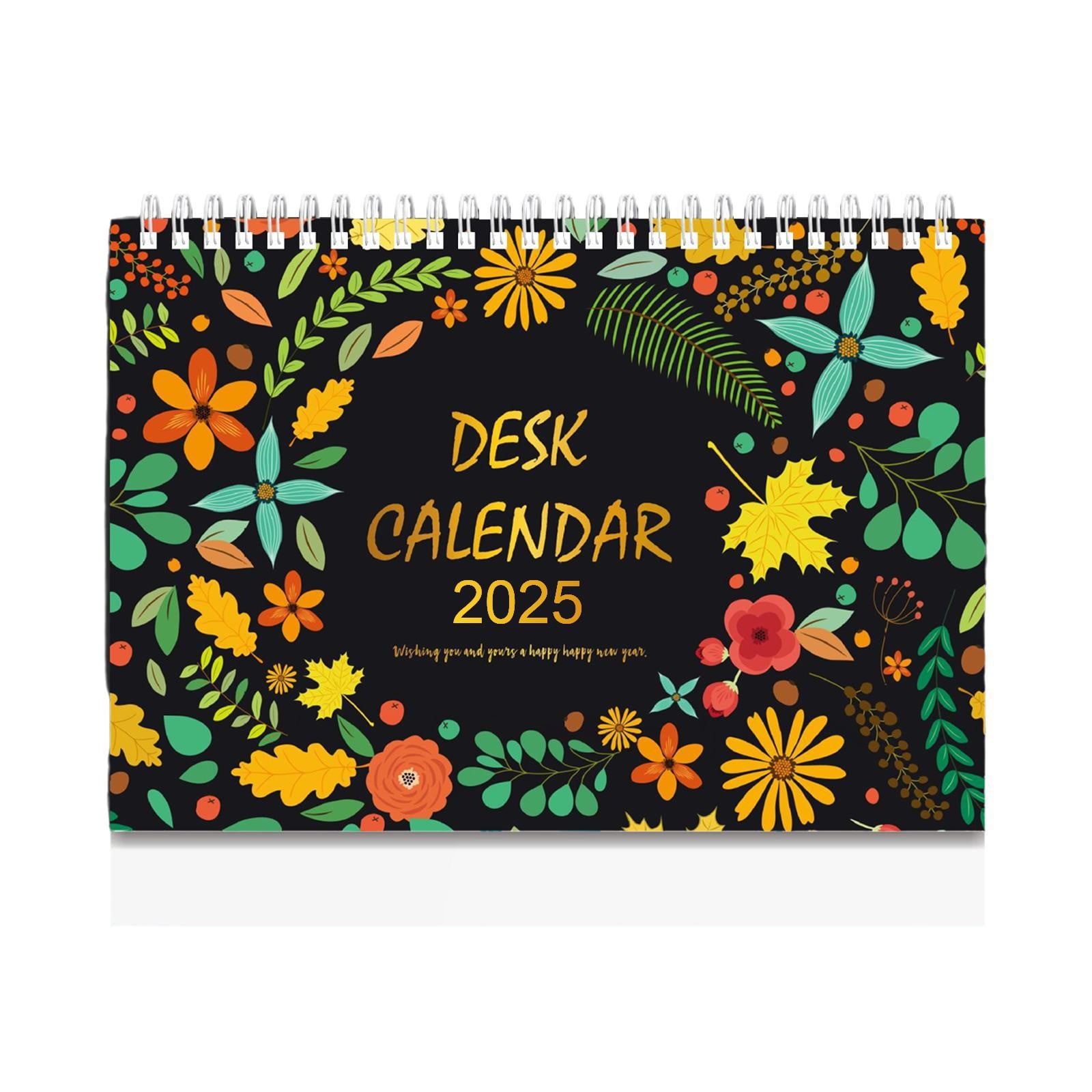 Piwvid 2025 Desk Calendar - Standing Flip Desktop Calendar 2025, JAN ...