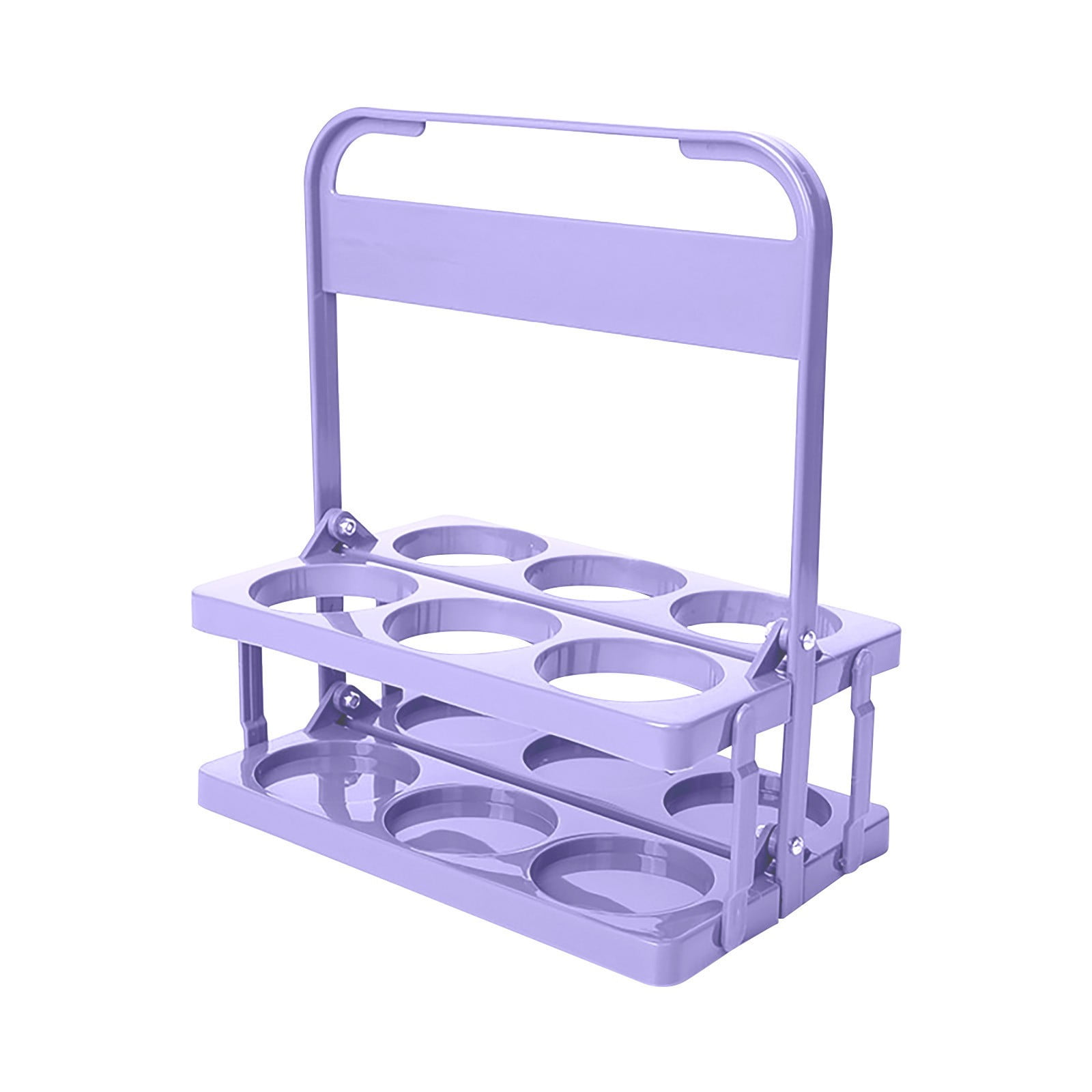 Piwvid 6 Cup Drink Carrier with Handle, Plastic Cup Holders for ...