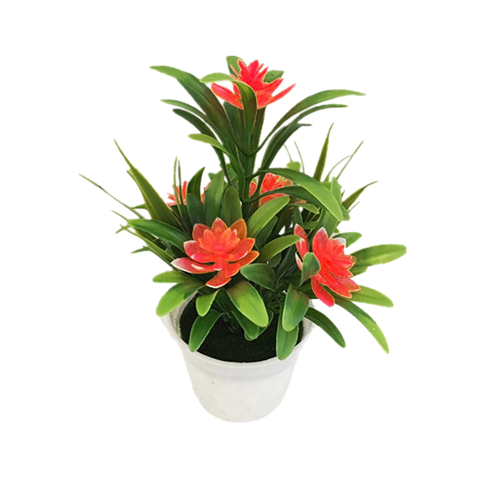 Piwvid Artificial Potted Plant with Flowers, Exquisite Bonsai for ...