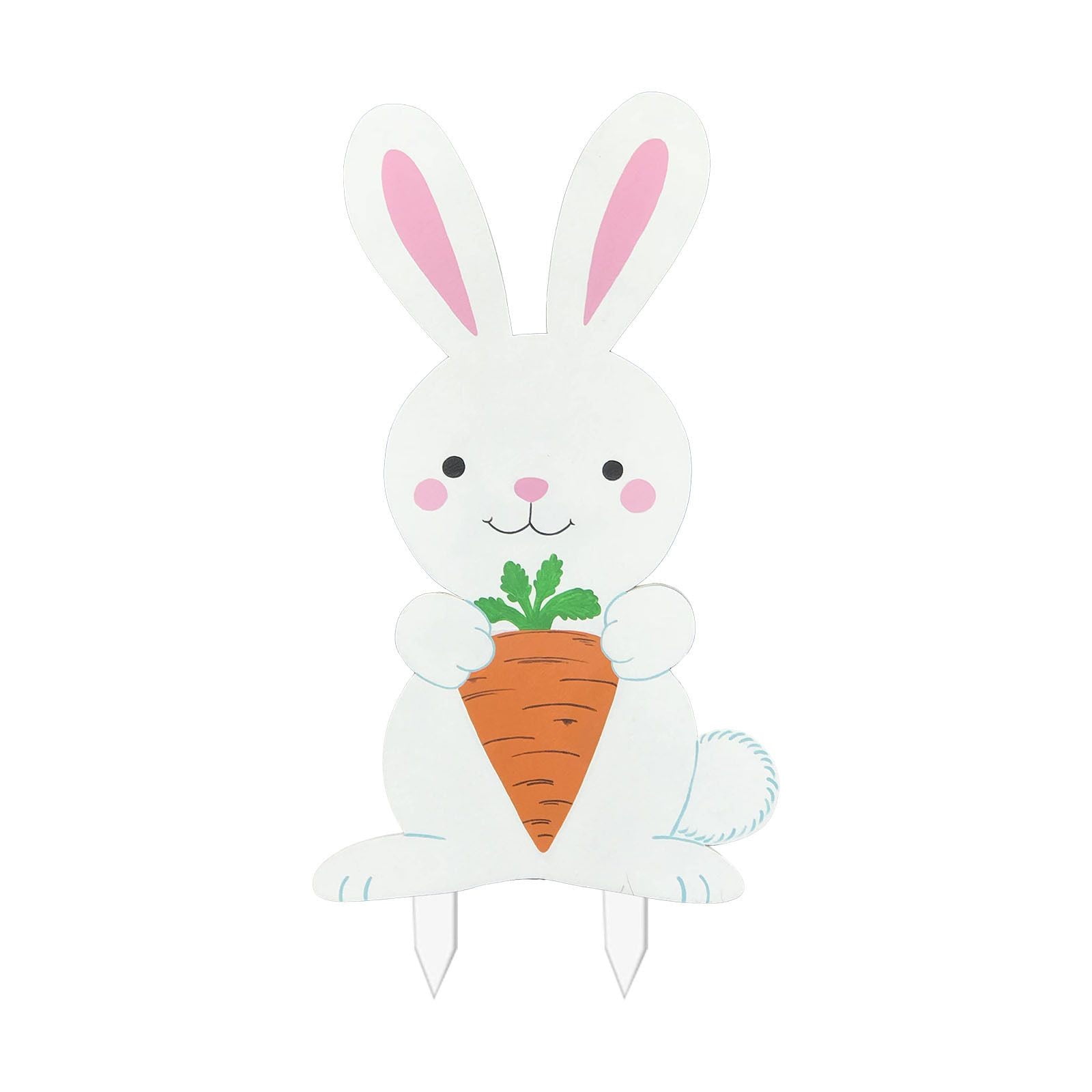 Piwvid Easter Wooden Bunny Ground Stake Decor - Festive Yard Insert ...