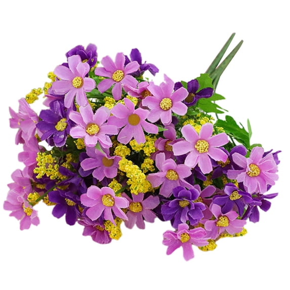 Piwvid Fade-Resistant Outdoor Artificial Flower Bouquets, All-Weather ...
