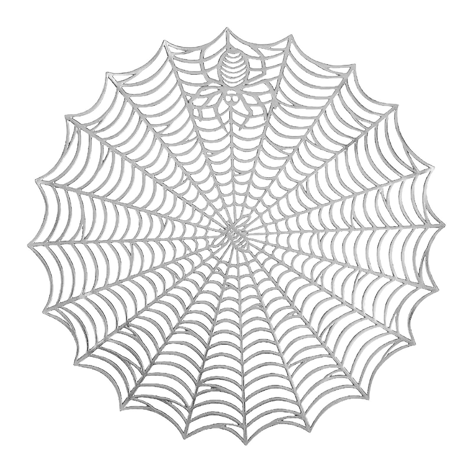 Piwvid Halloween Spider Web Placemats- 15" Heat Insulation Halloween ...