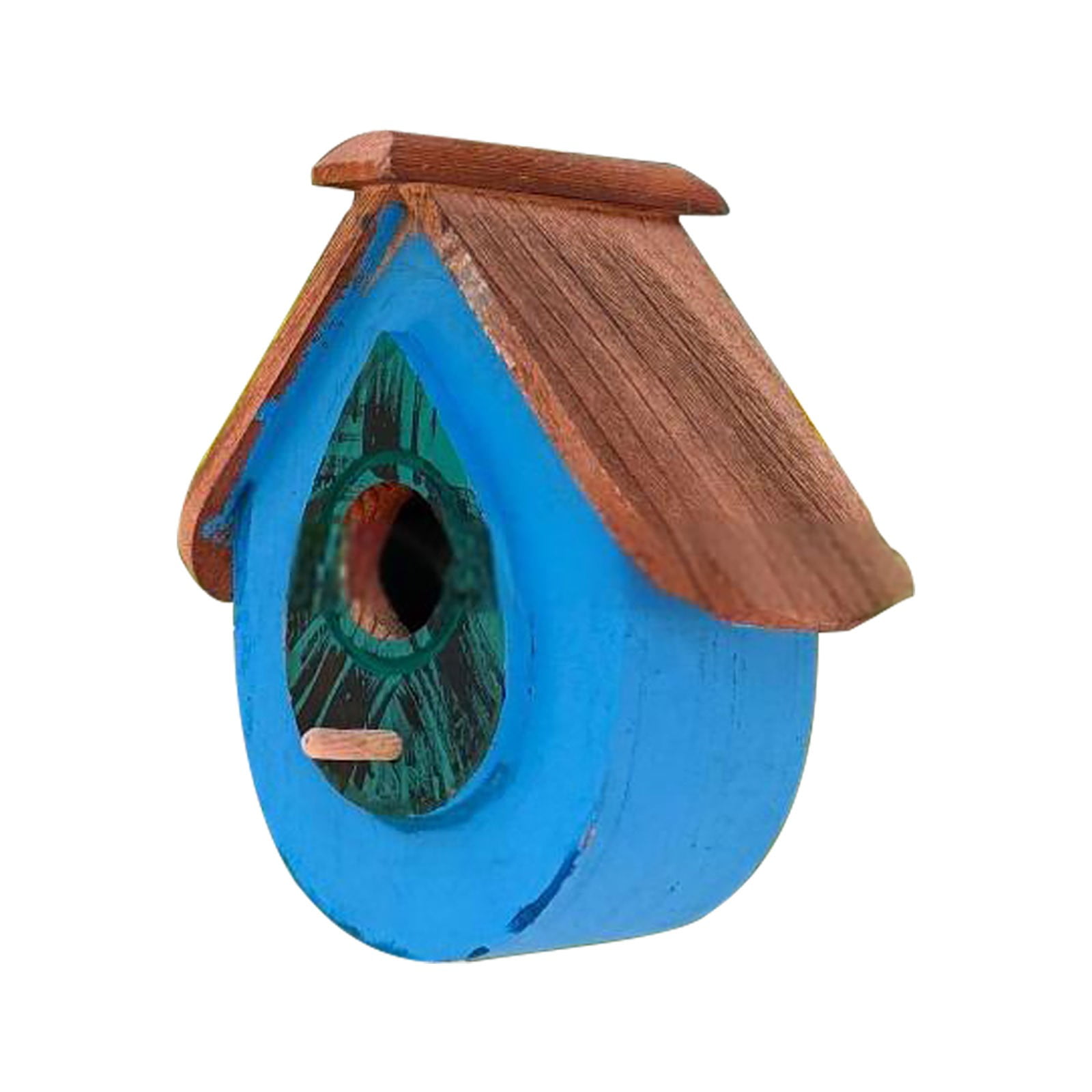 Piwvid Hand-Carved Distressed Wooden Birdhouse for Outdoor Hanging ...