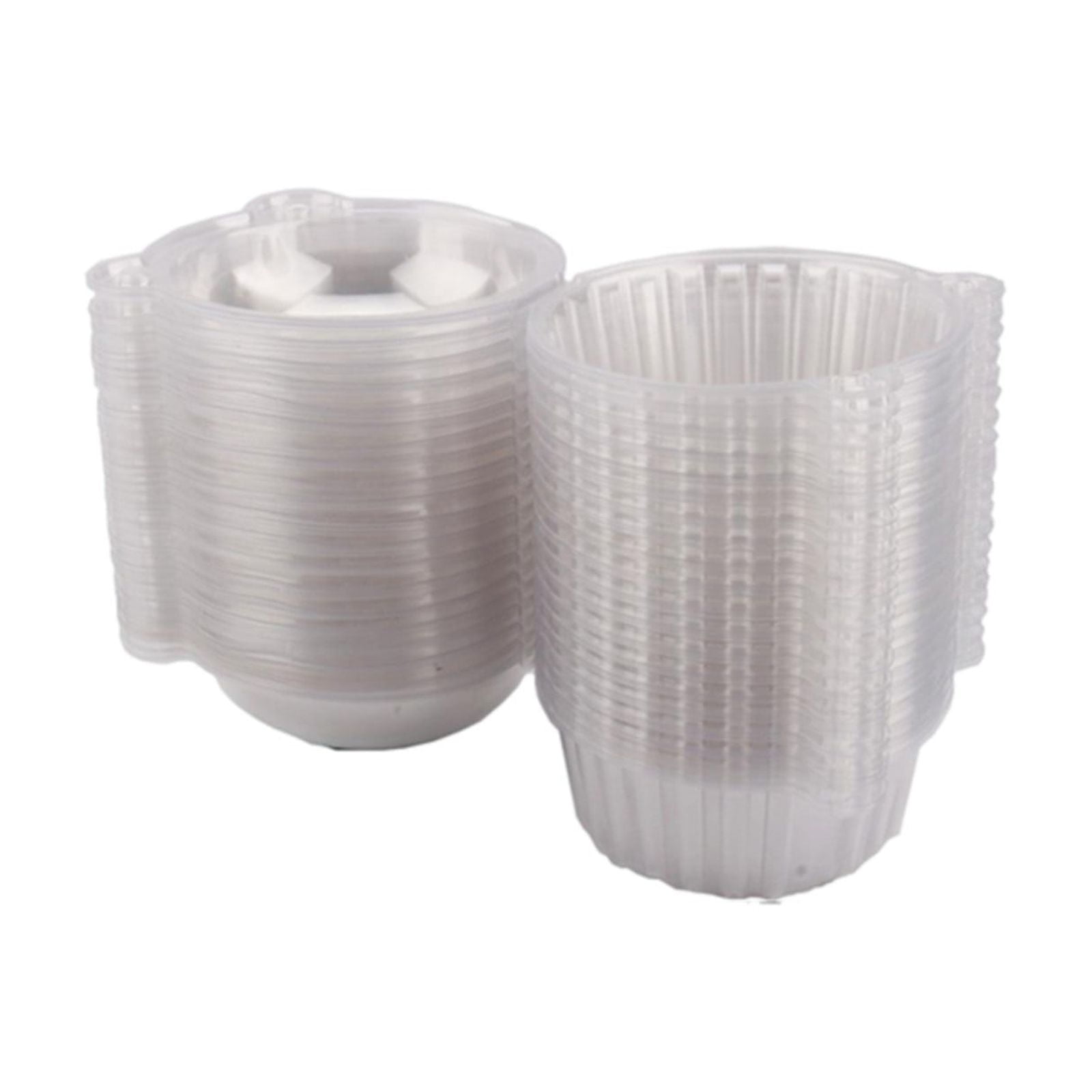 Piwvid Individual Cupcake Containers Plastic Cupcake Boxes Disposable ...